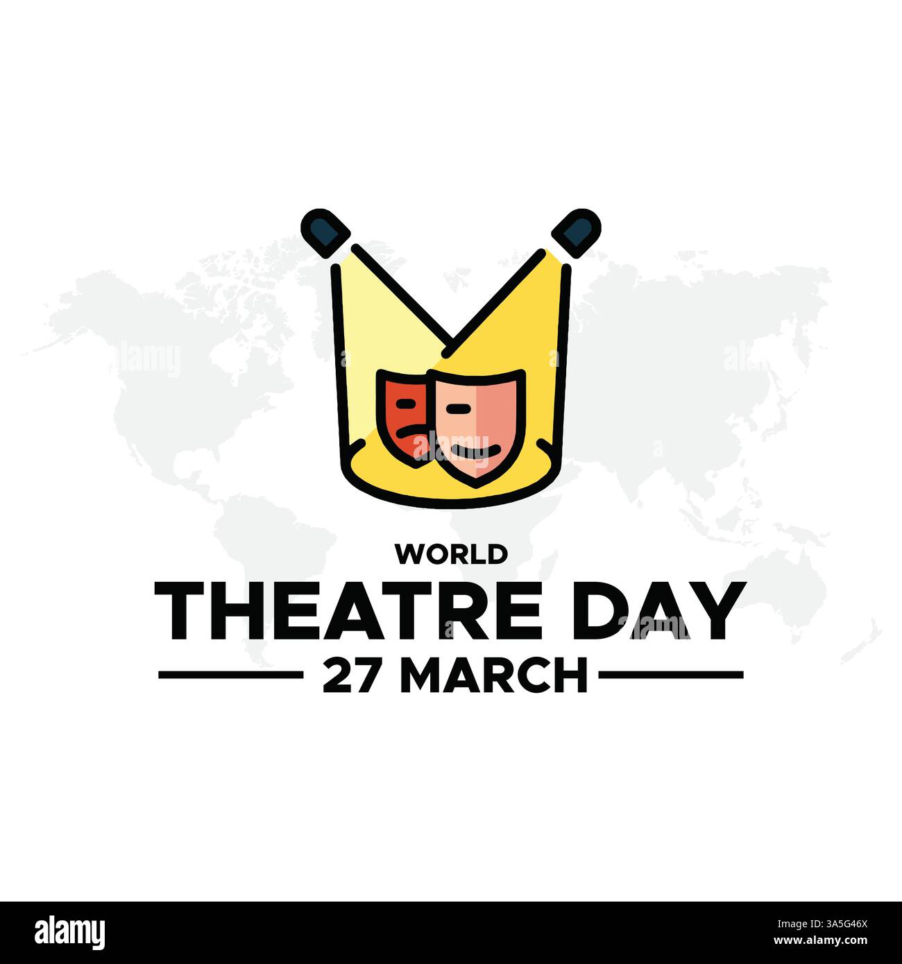 World Theater Day Vector Illustration on March 27. World theater day ...