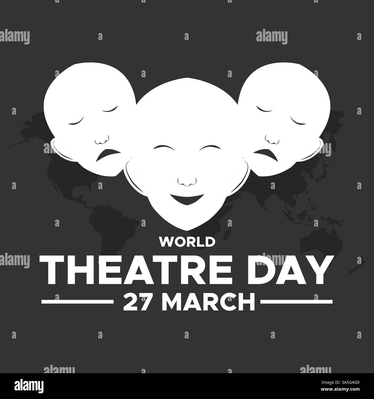World Theater Day Vector Illustration on March 27. World theater day ...