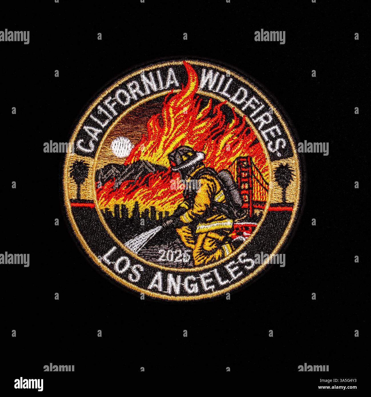 California Wildfire Memorial Patch Stock Photo - Alamy