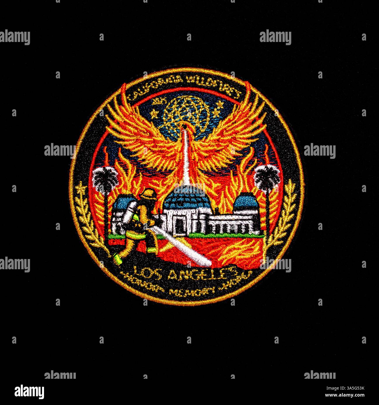 California Wildfire Memorial Patch Stock Photo - Alamy
