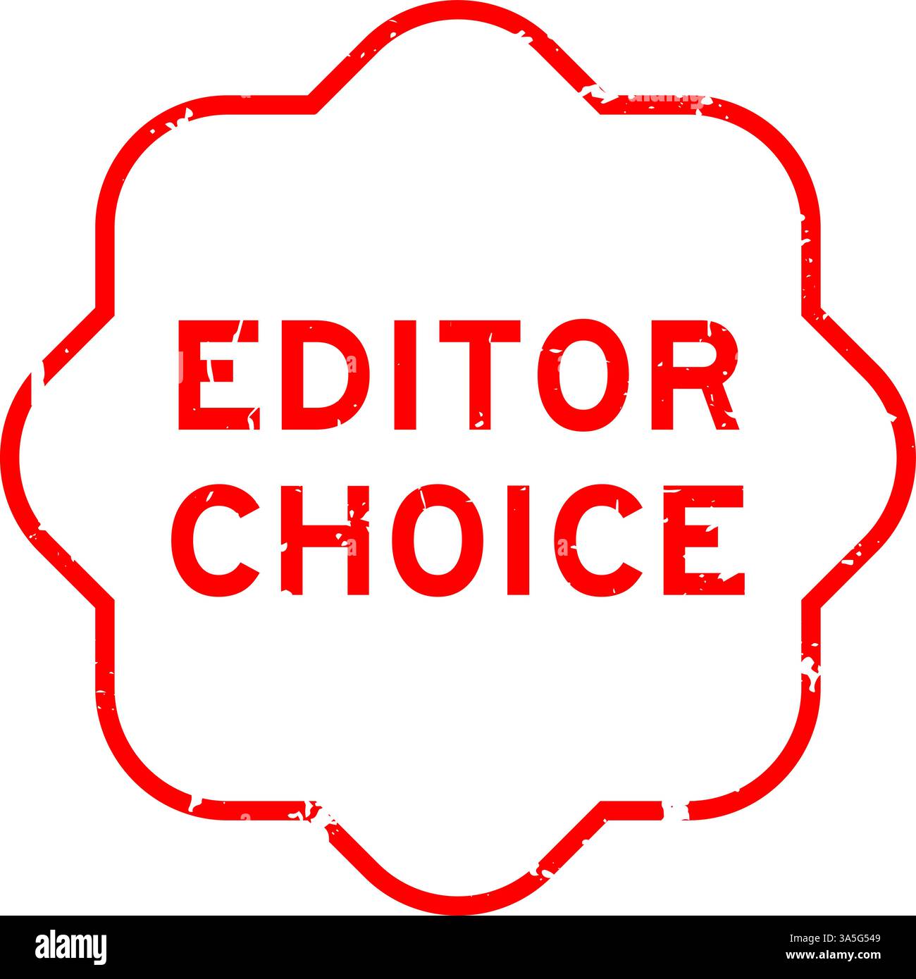 Grunge red editor choice word rubber seal stamp on white background ...