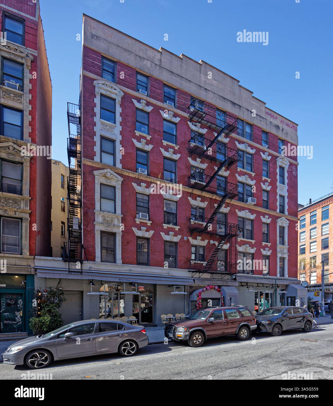 371 Broome Street in Little Italy is a six-story apartment house of red ...