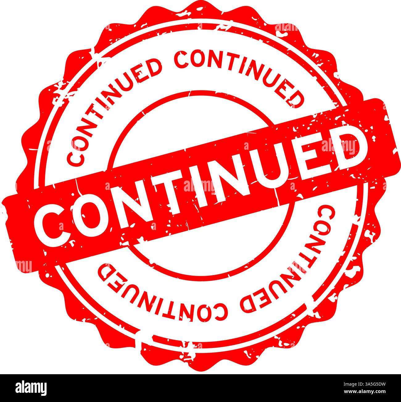Grunge red continued word round rubber seal stamp on white background Stock Vector Image & Art ...