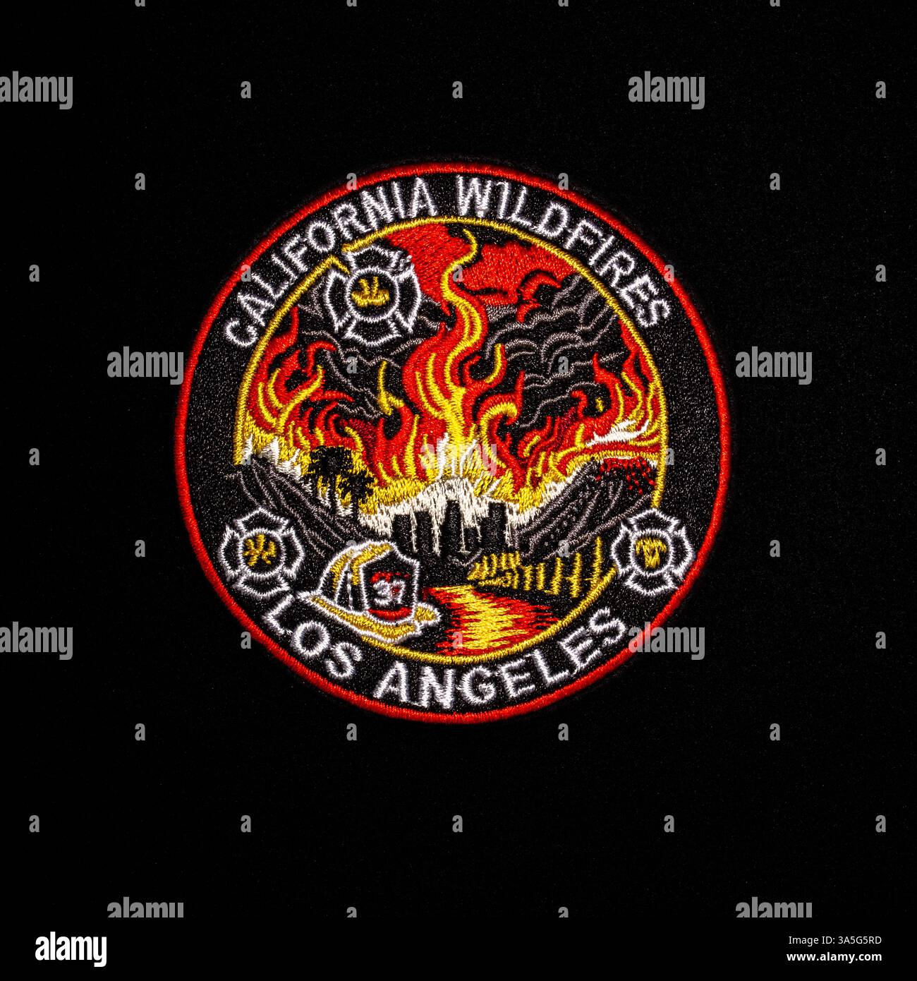 California Wildfire Memorial Patch Stock Photo - Alamy