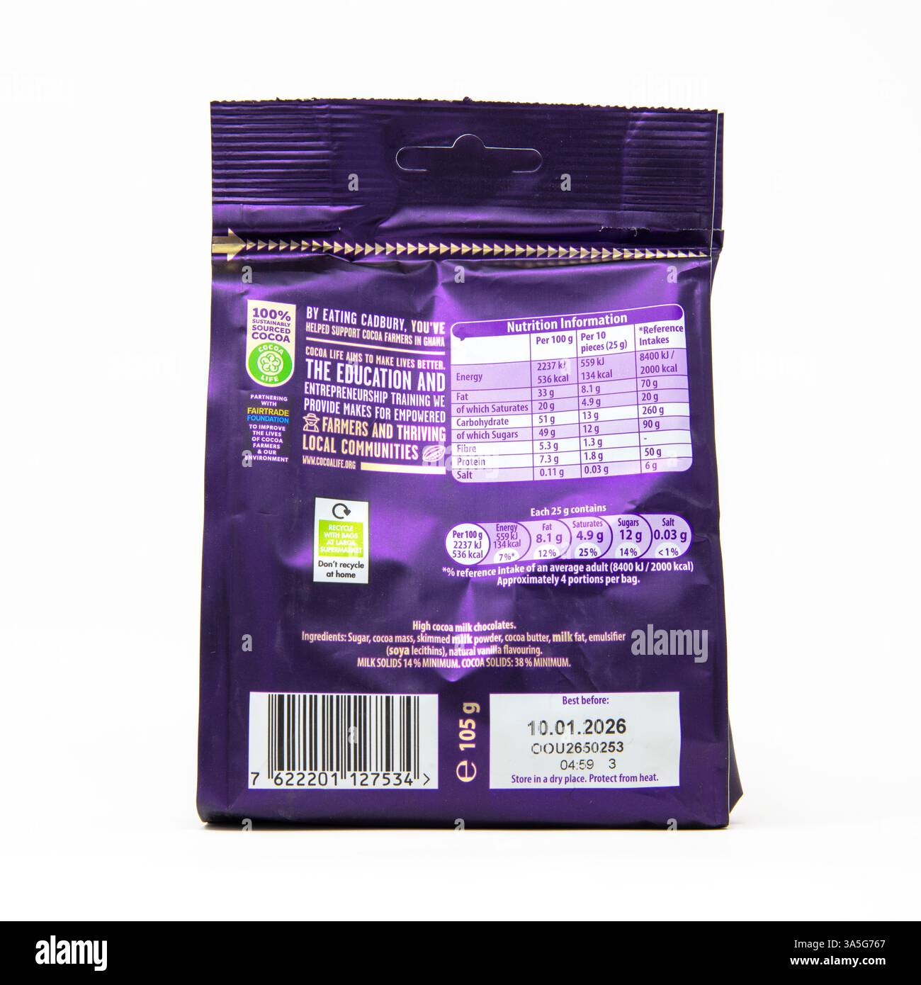 Cadbury Dairy Milk Chocolate Buttons Stock Photo - Alamy