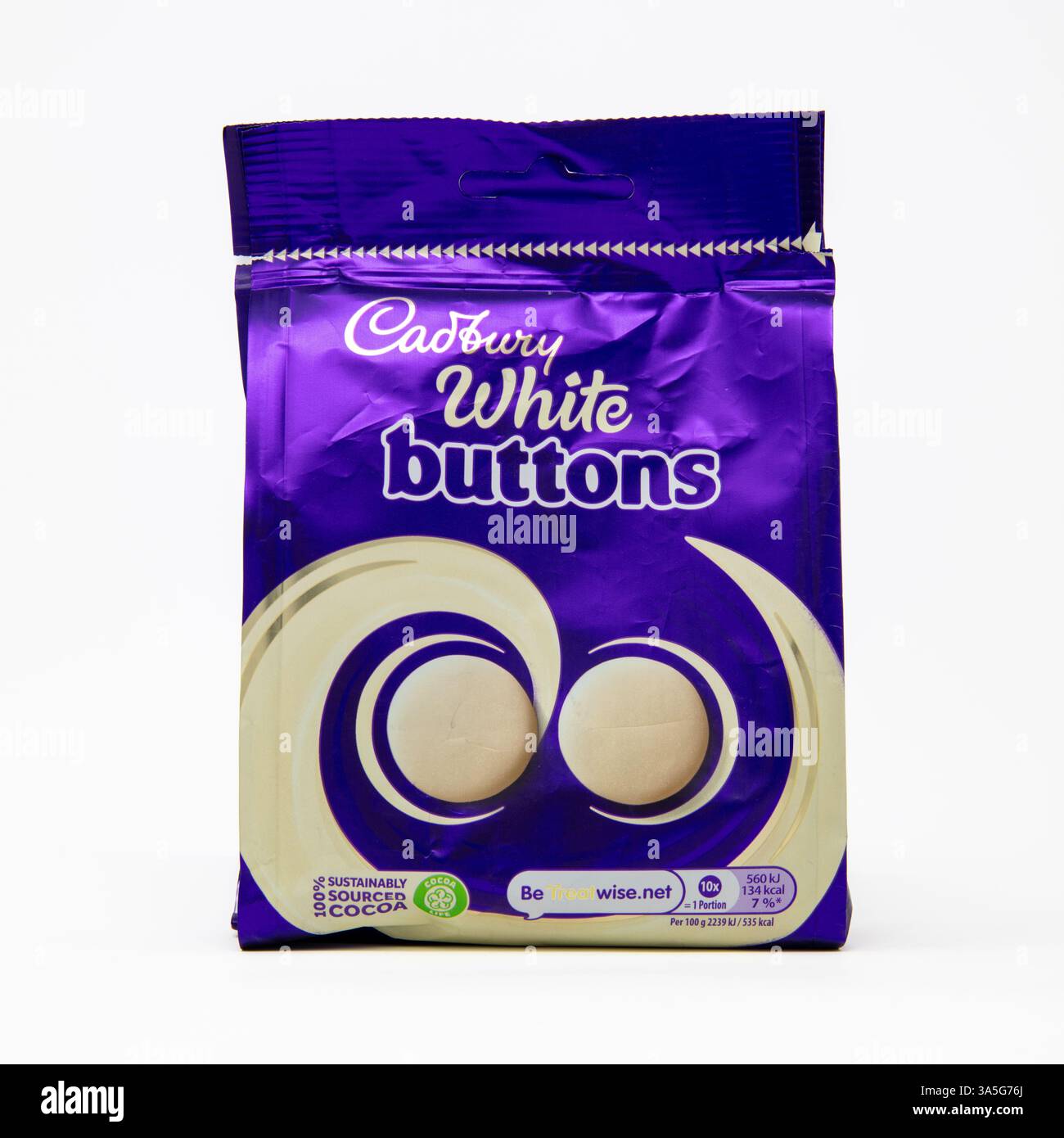 Cadbury White Chocolate Buttons Stock Photo - Alamy