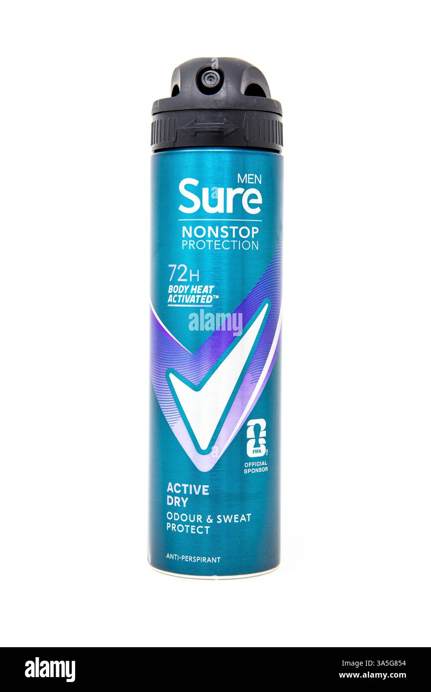 Sure Men Active Dry 48h Antiperspirant Deodorant Stock Photo - Alamy