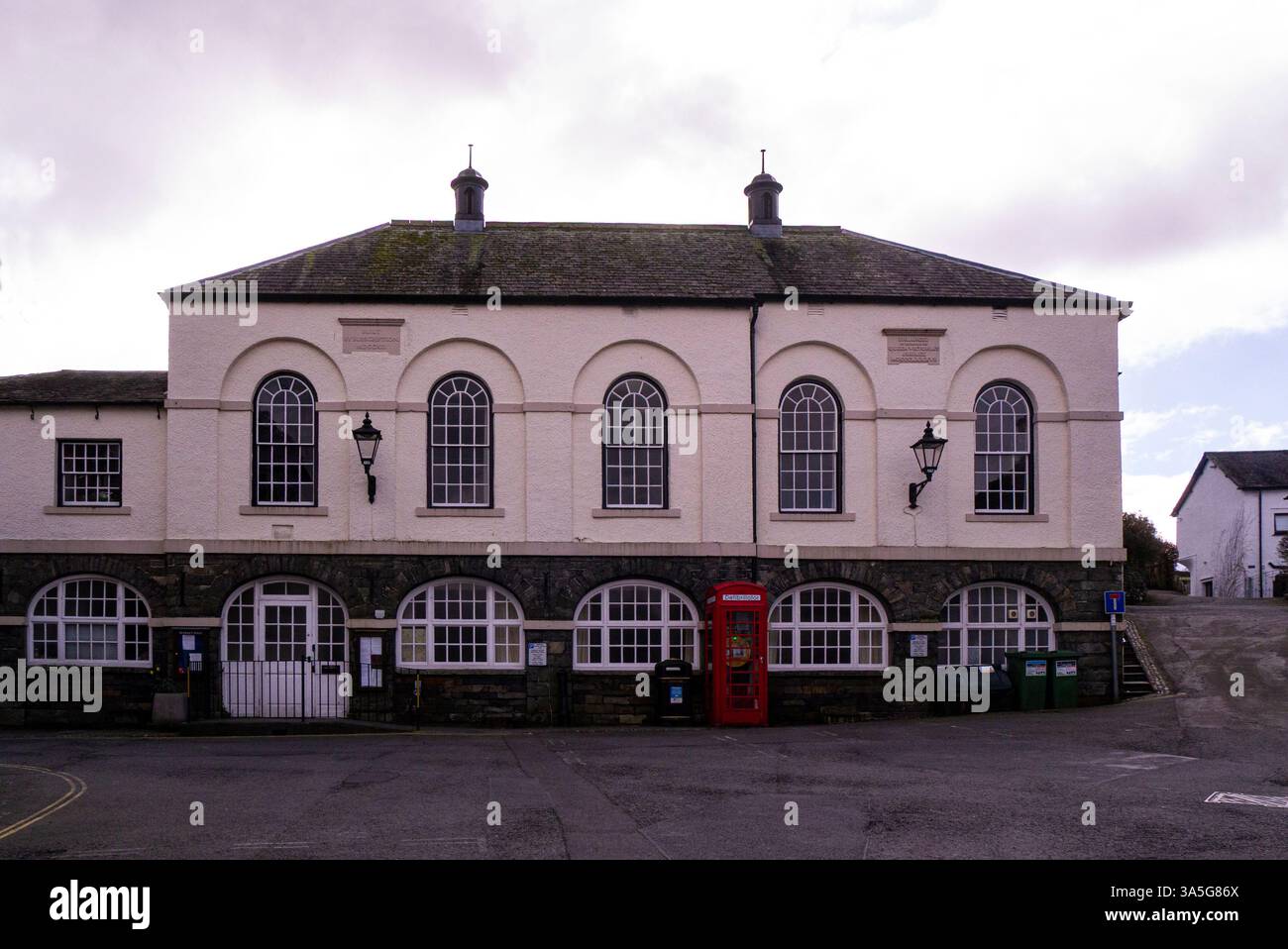 Hawkhead market hall built italianate style brick whitewash finish hi ...