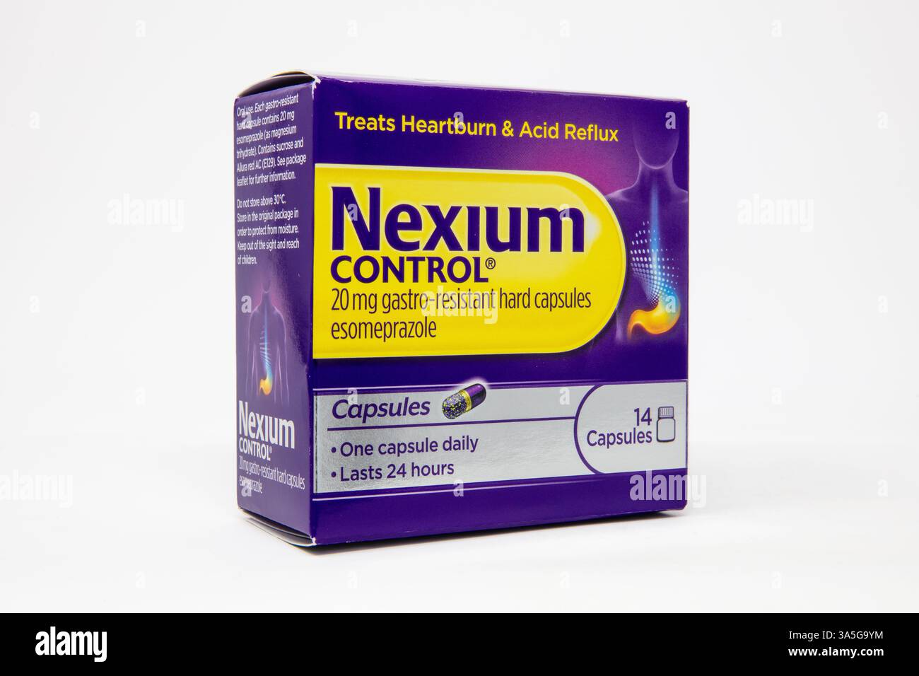 Nexium Control Heartburn & Indigestion Capsules Stock Photo - Alamy
