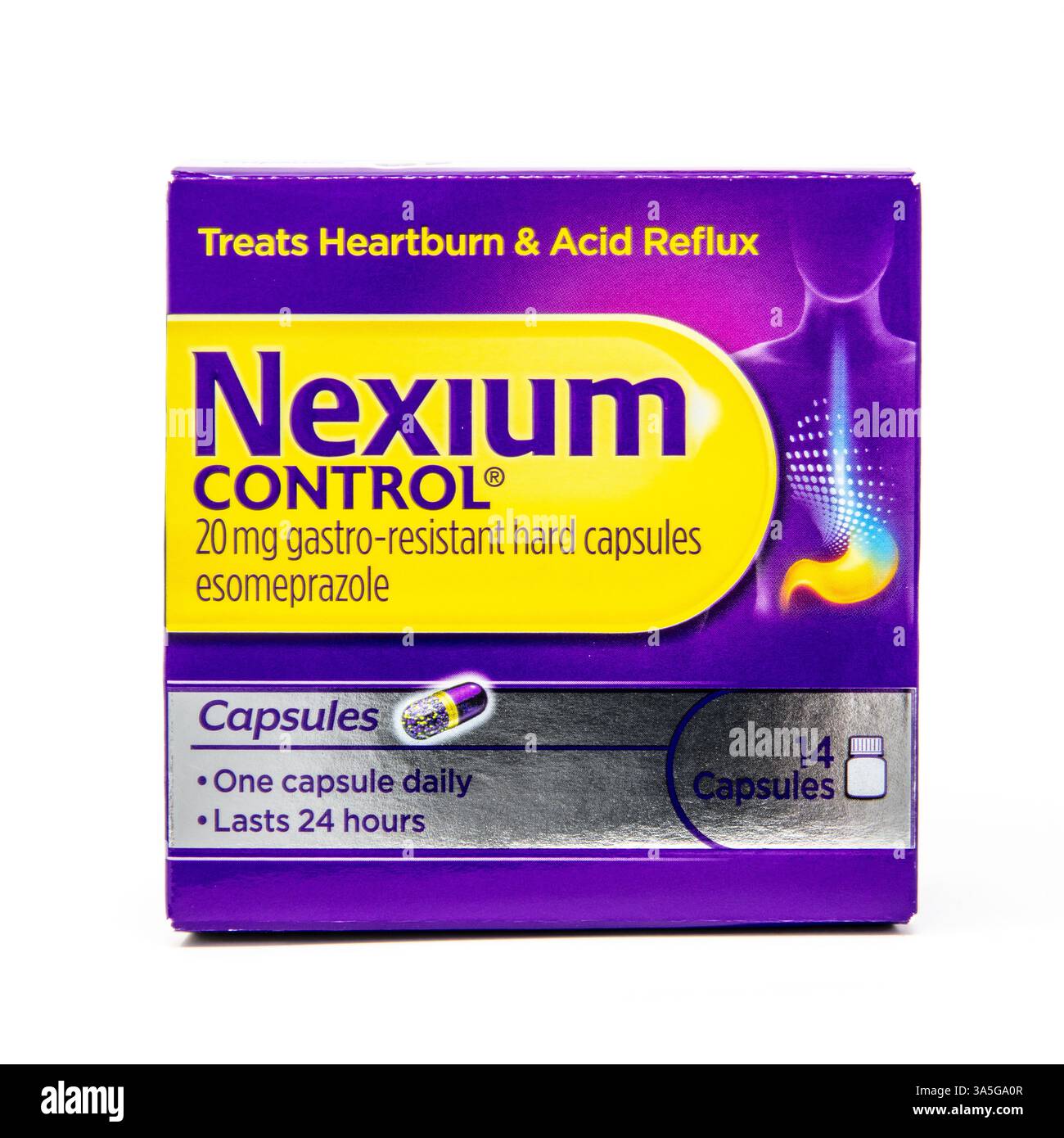 Nexium Control Heartburn & Indigestion Capsules Stock Photo - Alamy