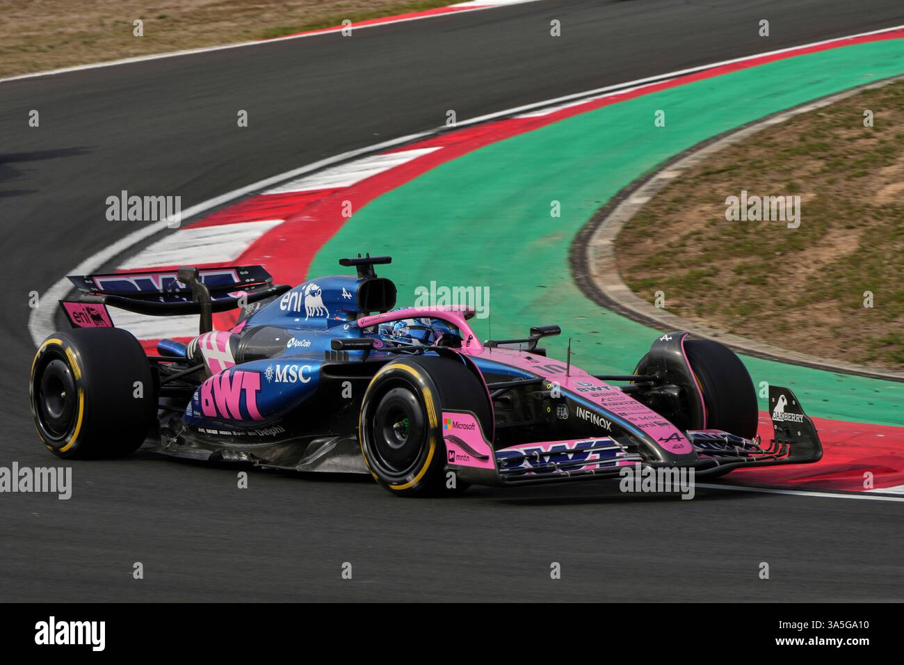 Alpine driver Pierre Gasly of France steers his car during the Chinese ...