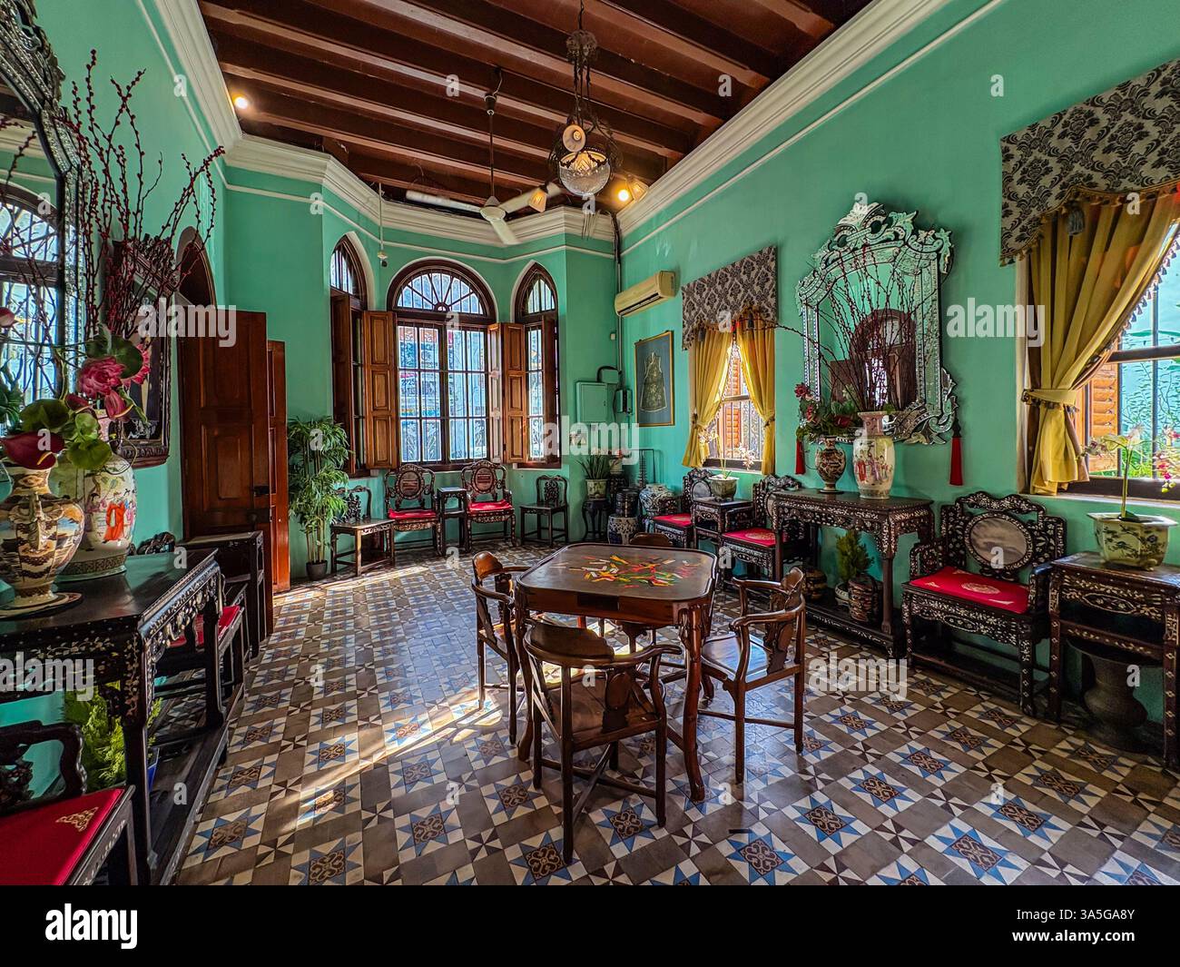 Green room, Pinang Peranakan Mansion in Georgetown, Penang, Malaysia ...