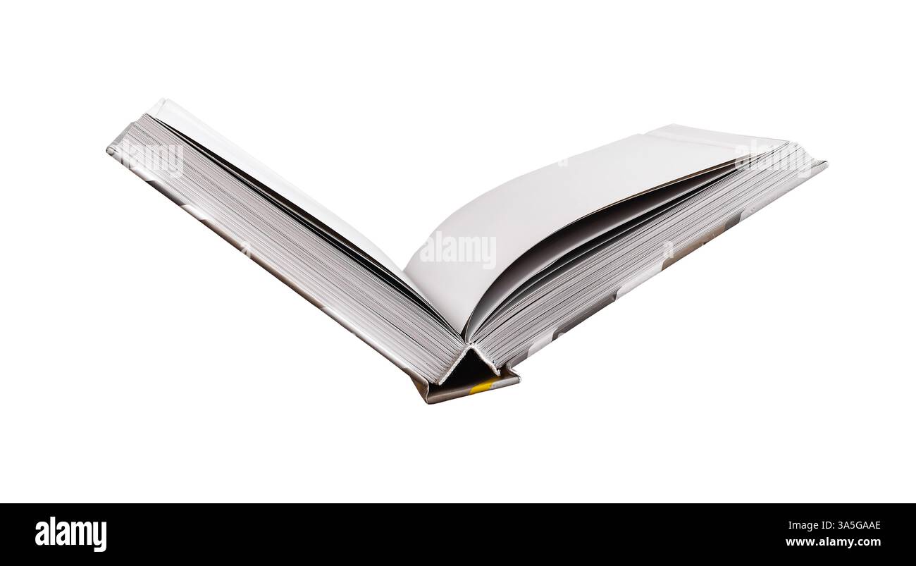 An open hardcover book with pages in mid-flip, symbolizing knowledge ...
