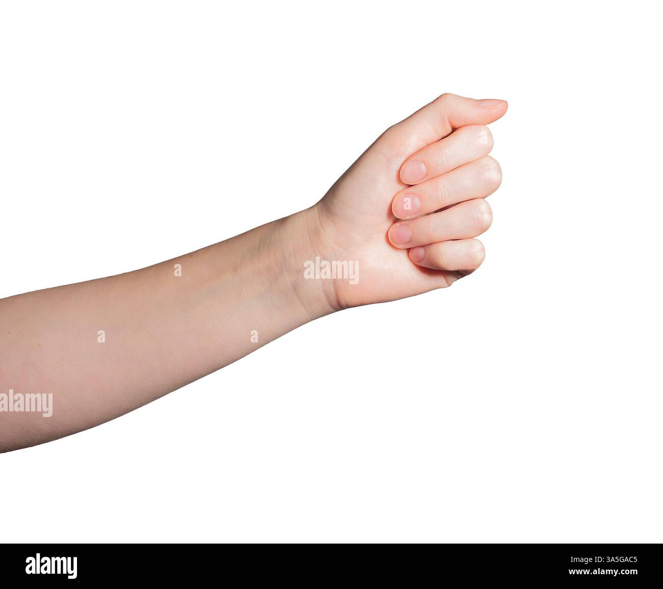 Well-groomed, elegant hand with natural, short manicure. Soft, glossy ...