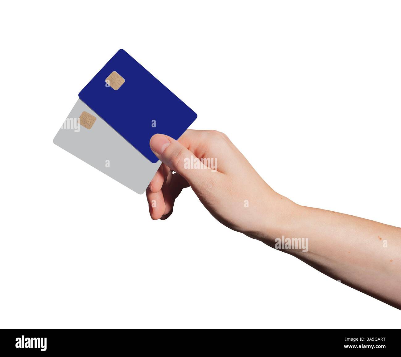 Bank card in hands Cut Out Stock Images & Pictures - Alamy