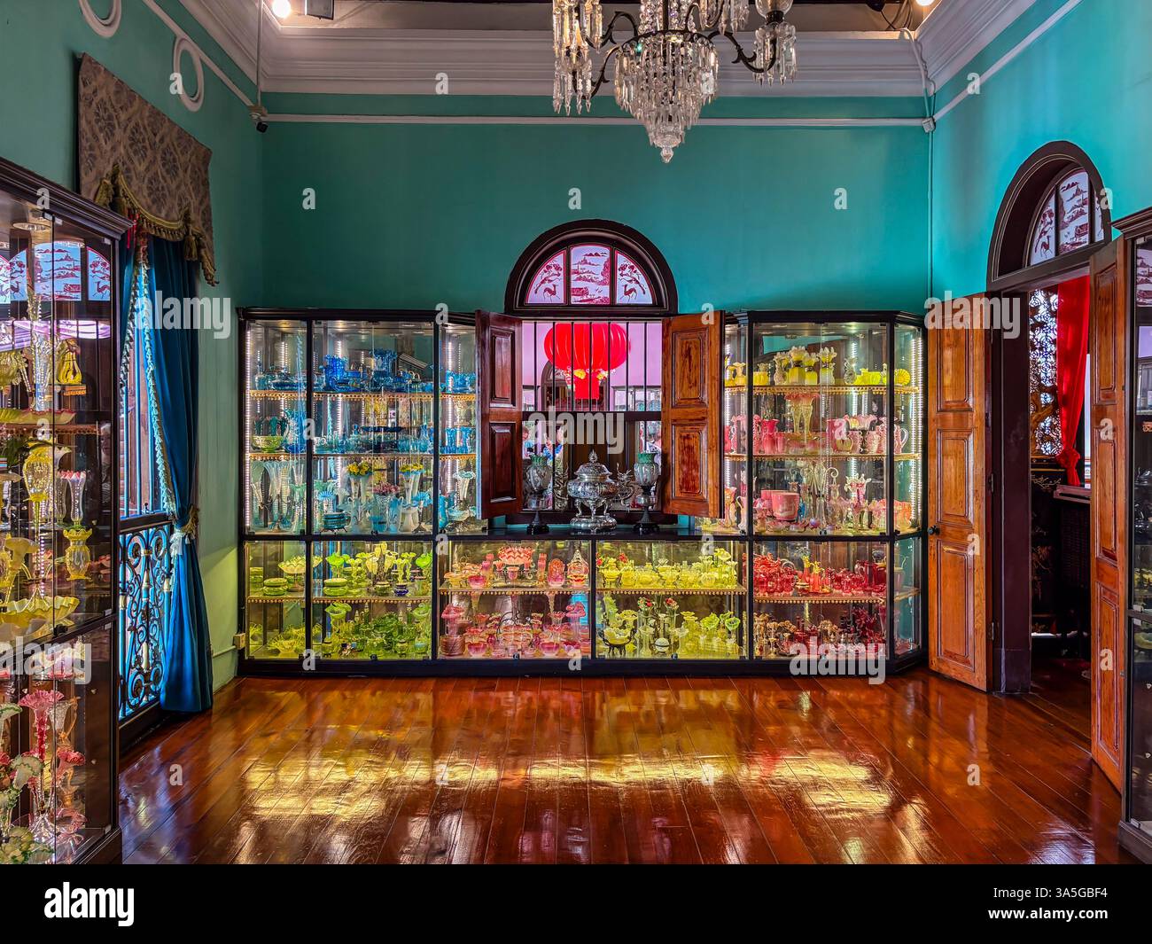 The interior design shows through the glass encasements at The ...