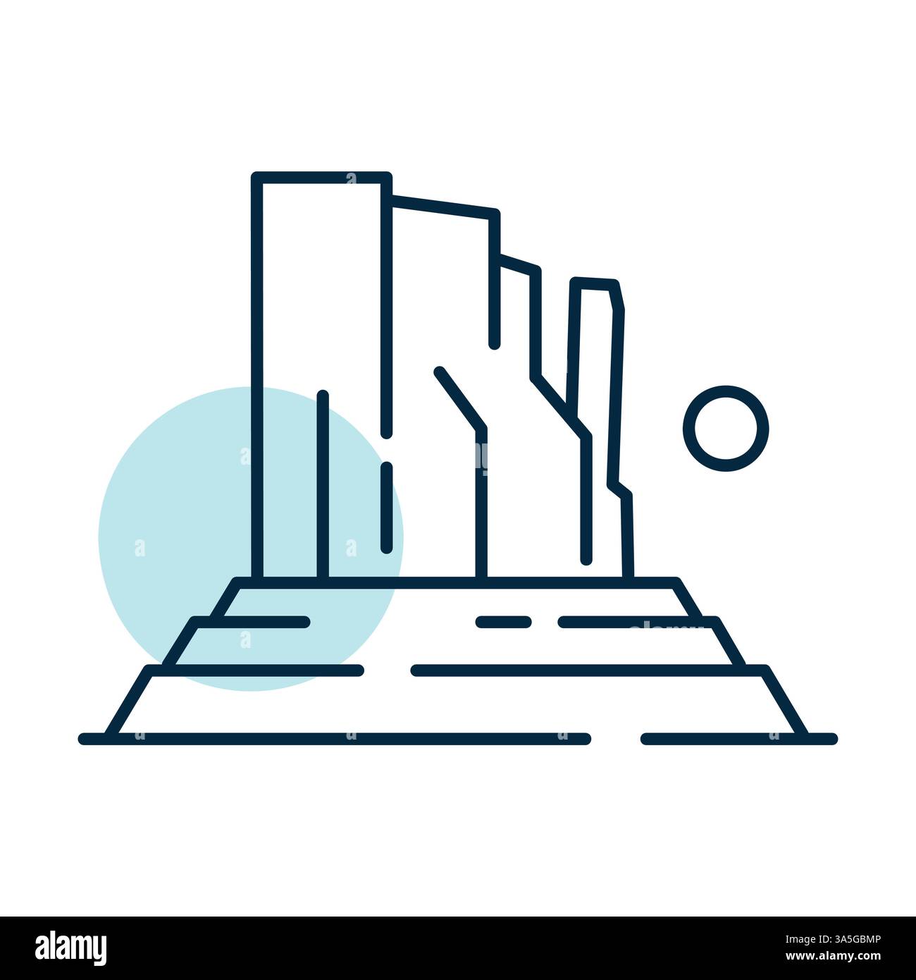 Grand Canyon Mountain vector icon. Nature sign. Graph symbol for travel ...
