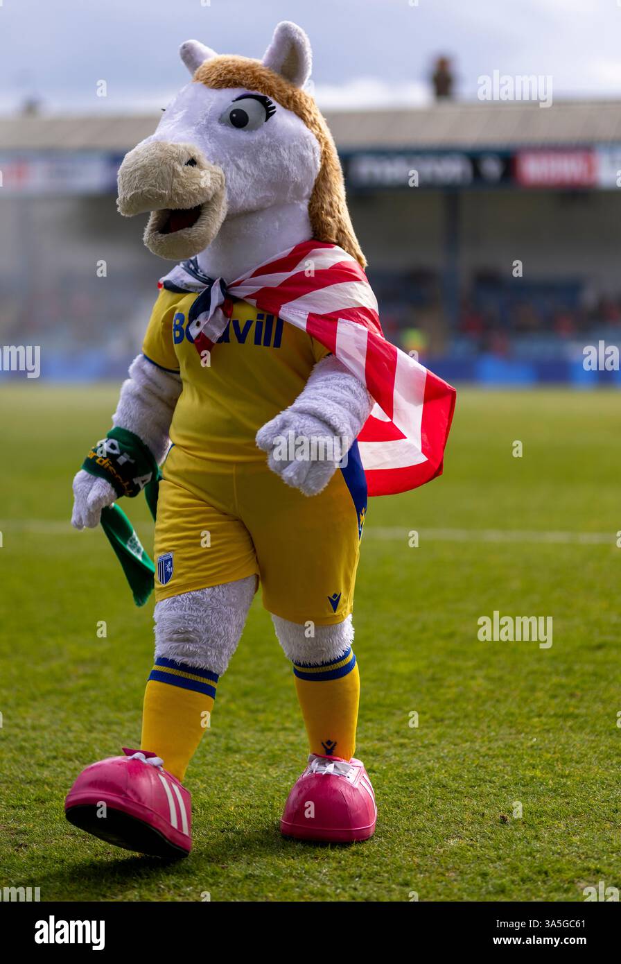 Gillingham mascot during the Sky Bet League Two match at the MEMS ...