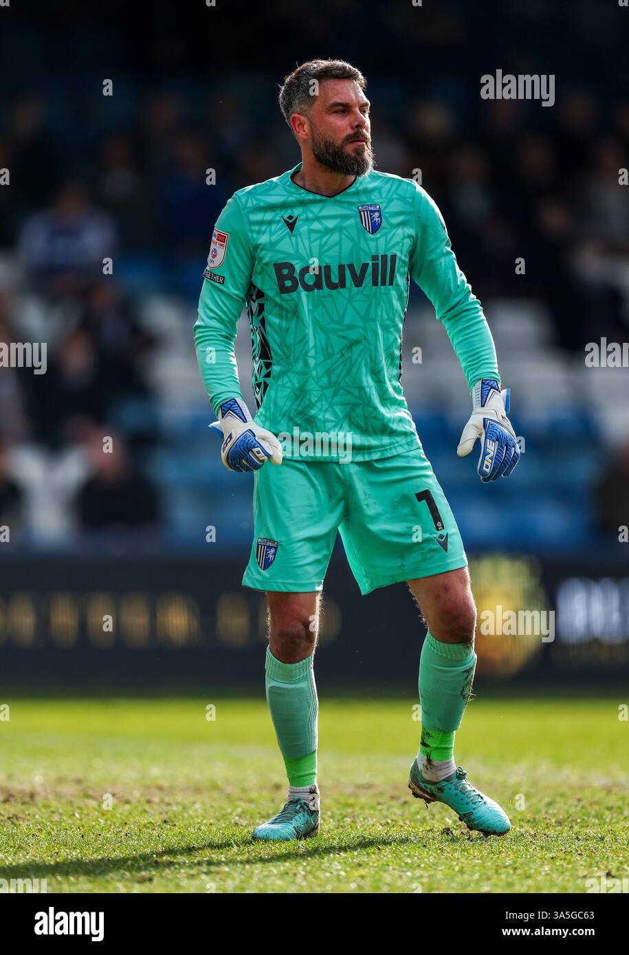 Gillingham goalkeeper Glenn Morris during the Sky Bet League Two match ...