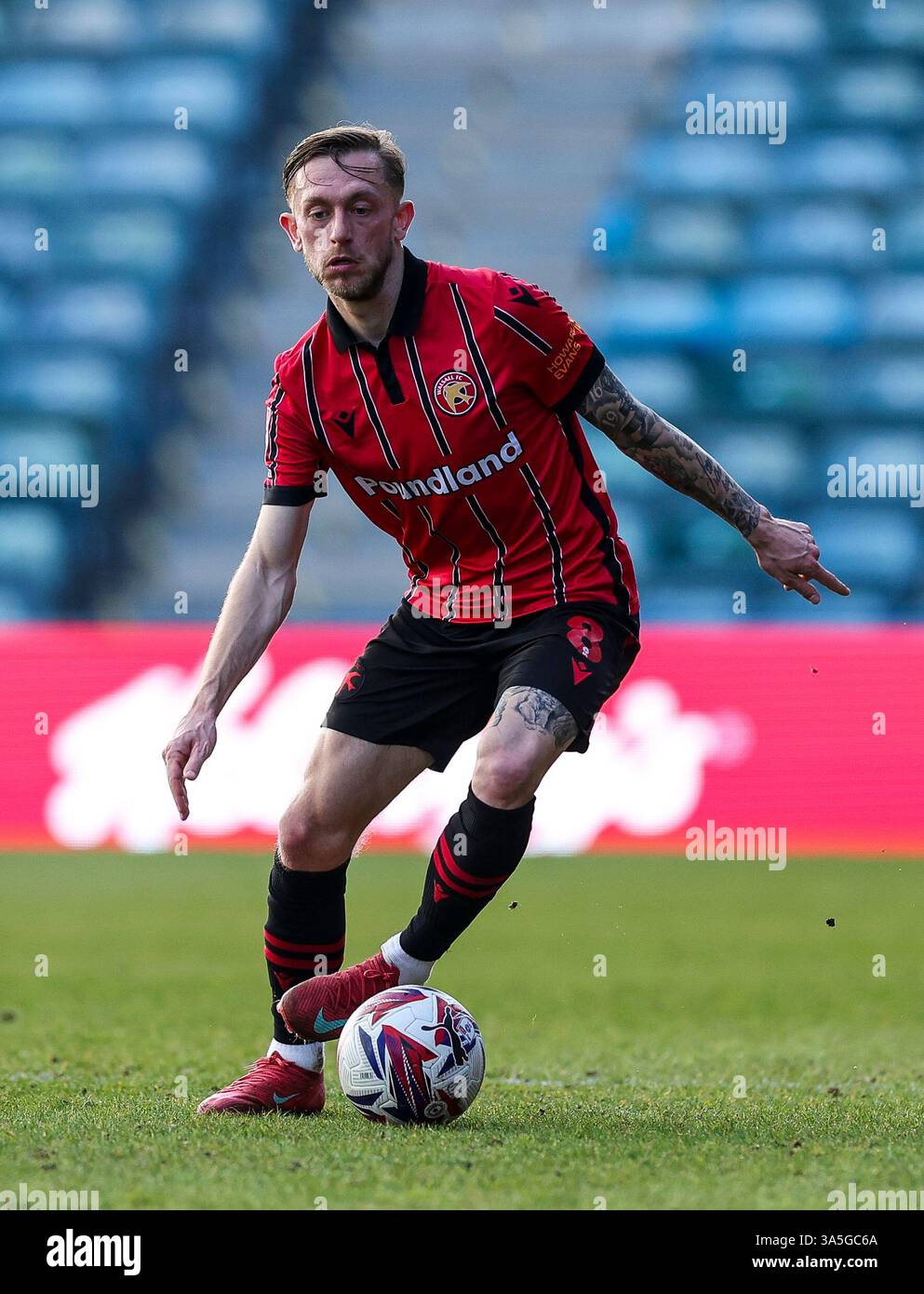 Walsall's Charlie Lakin in action during the Sky Bet League Two match ...