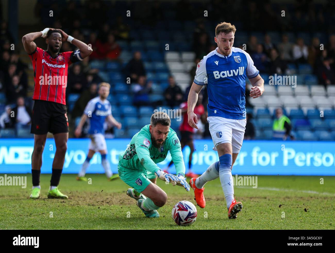 Gillingham goalkeeper Glenn Morris in action during the Sky Bet League ...