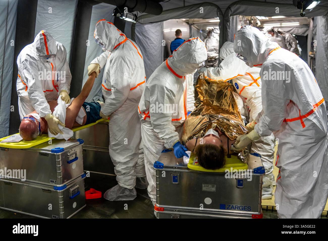 Decontamination of injured persons after a simulated accident with ...