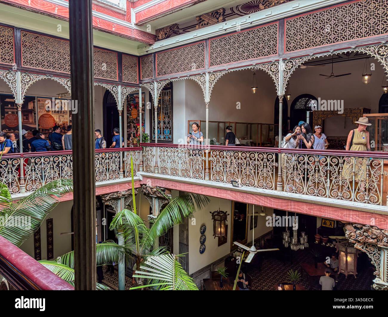Interior courtyard at Cheong Fatt Tze Mansion (The Blue Mansion) in ...