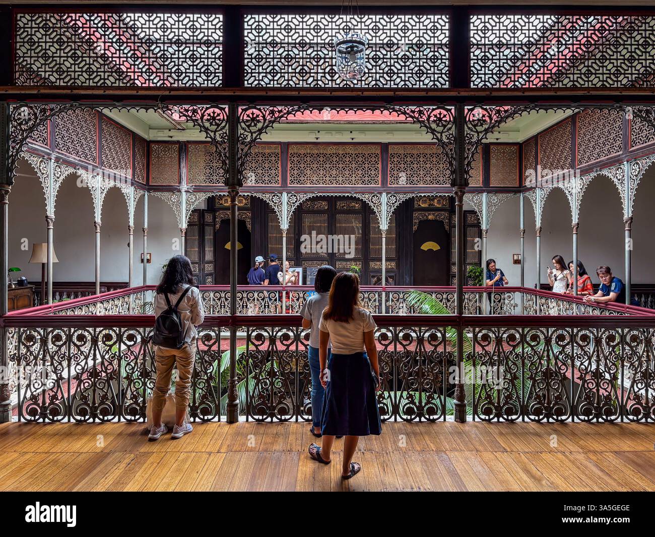 The interior view of Cheong Fatt Tze Mansion (The Blue Mansion) in ...