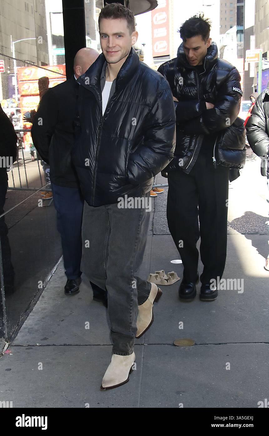 New York, NY, USA. 21st Mar, 2025. Andrew Burnap seen at GMA3 on March ...