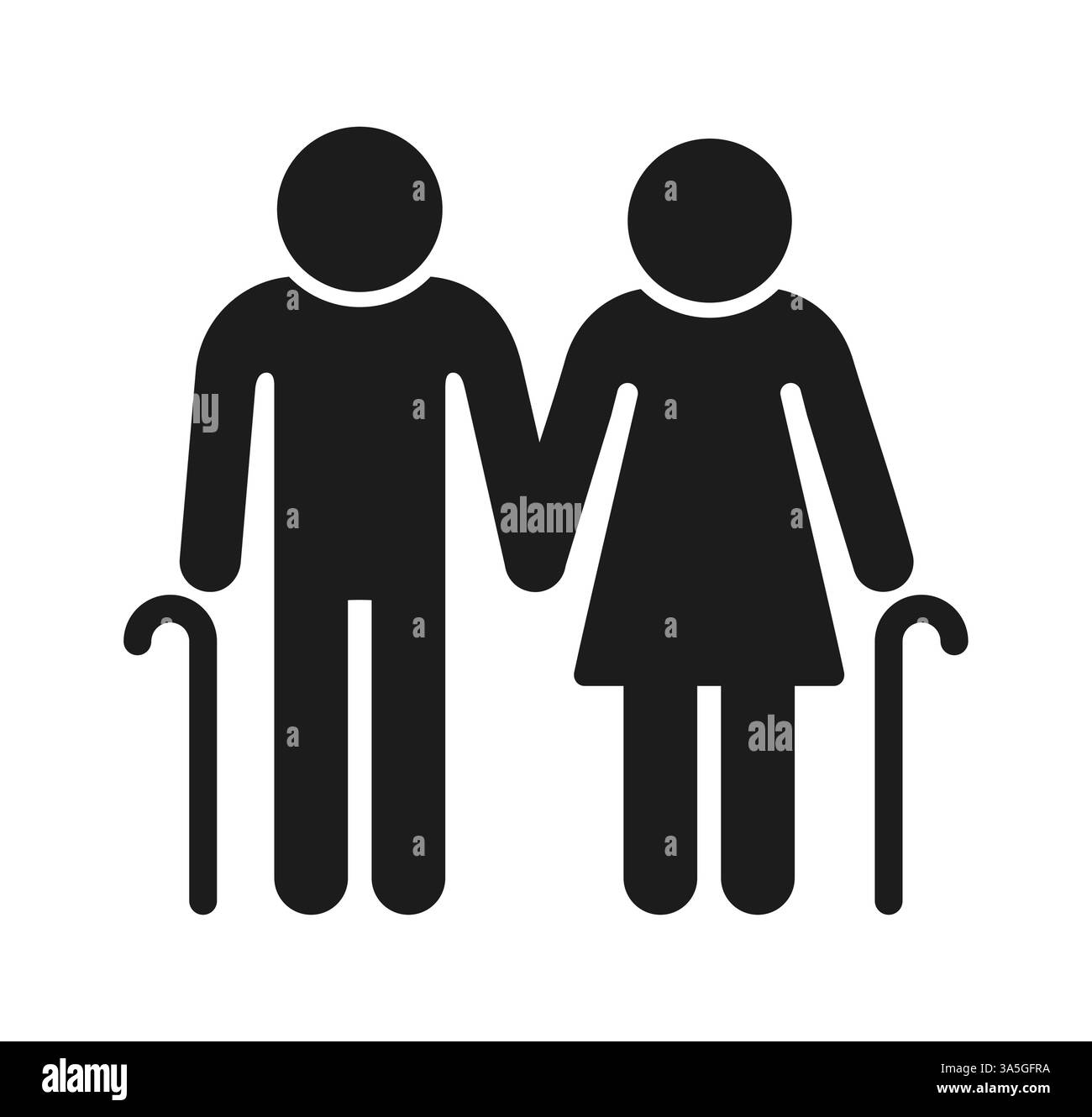 Old woman senior man Cut Out Stock Images & Pictures - Alamy