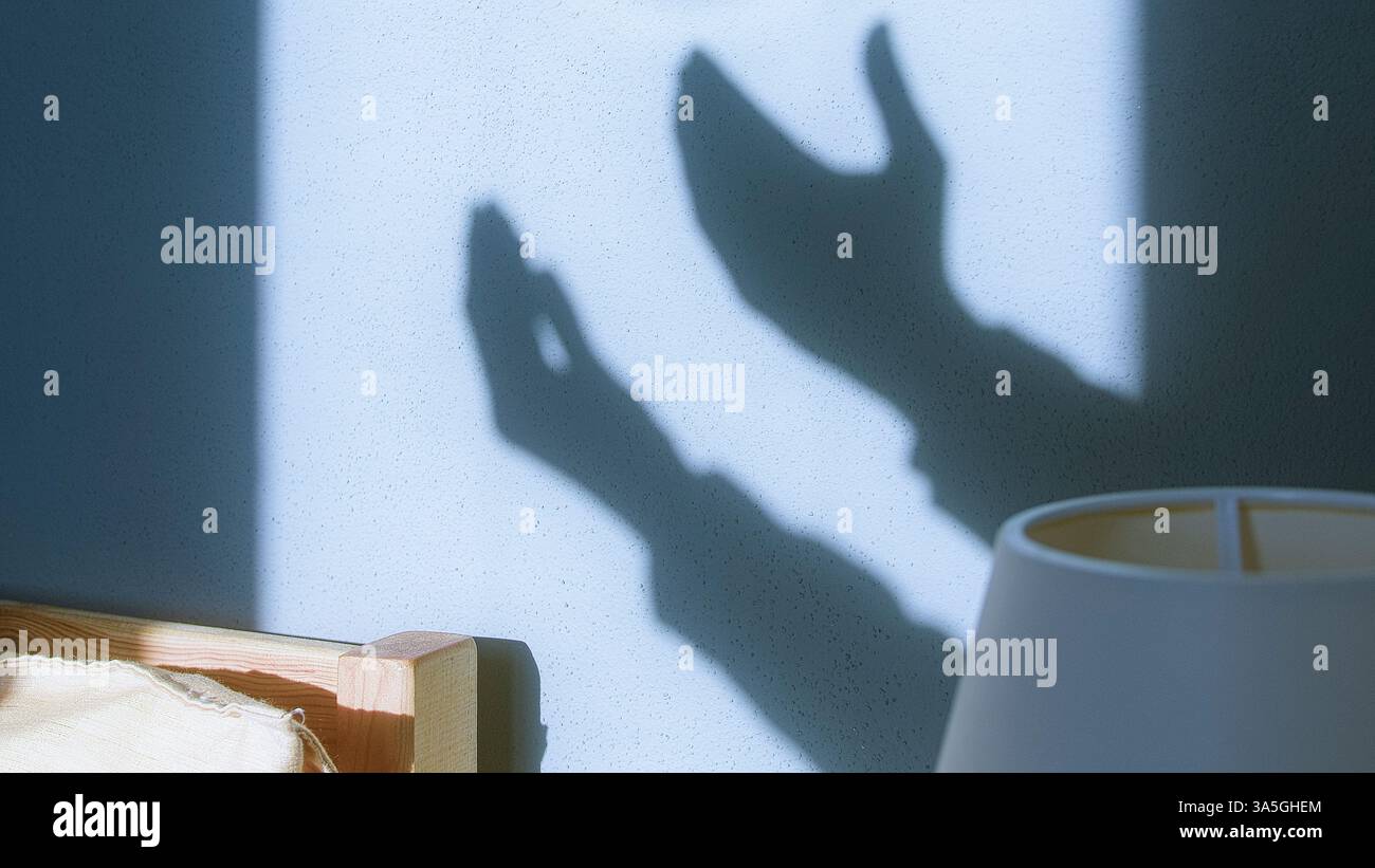 Shadow Silhouette of Open Hands in Prayer – Spiritual Devotion, Hope ...