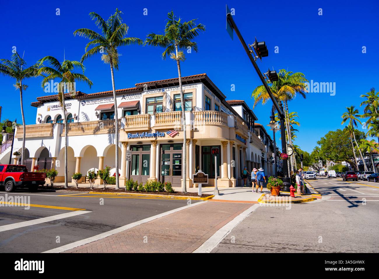 Naples, FL, USA - March 19, 2025: Old Naples Florida shopping and ...