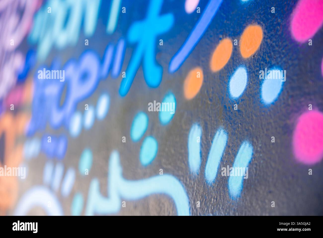 Closeup of dots on a wall graffiti detail Stock Photo - Alamy