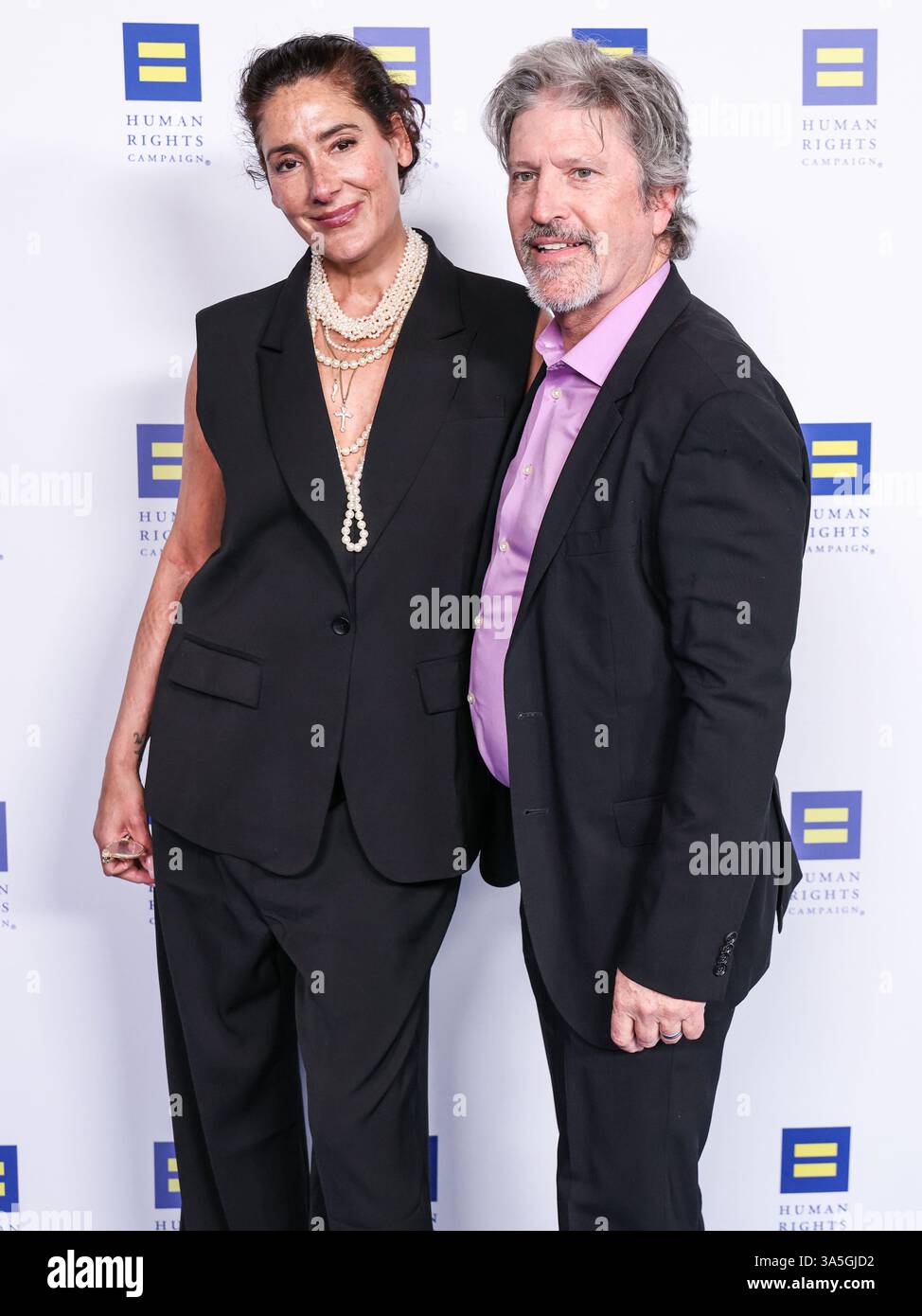 CENTURY CITY, LOS ANGELES, CALIFORNIA, USA - MARCH 22: Alicia Coppola and Anthony Michael Jones ...