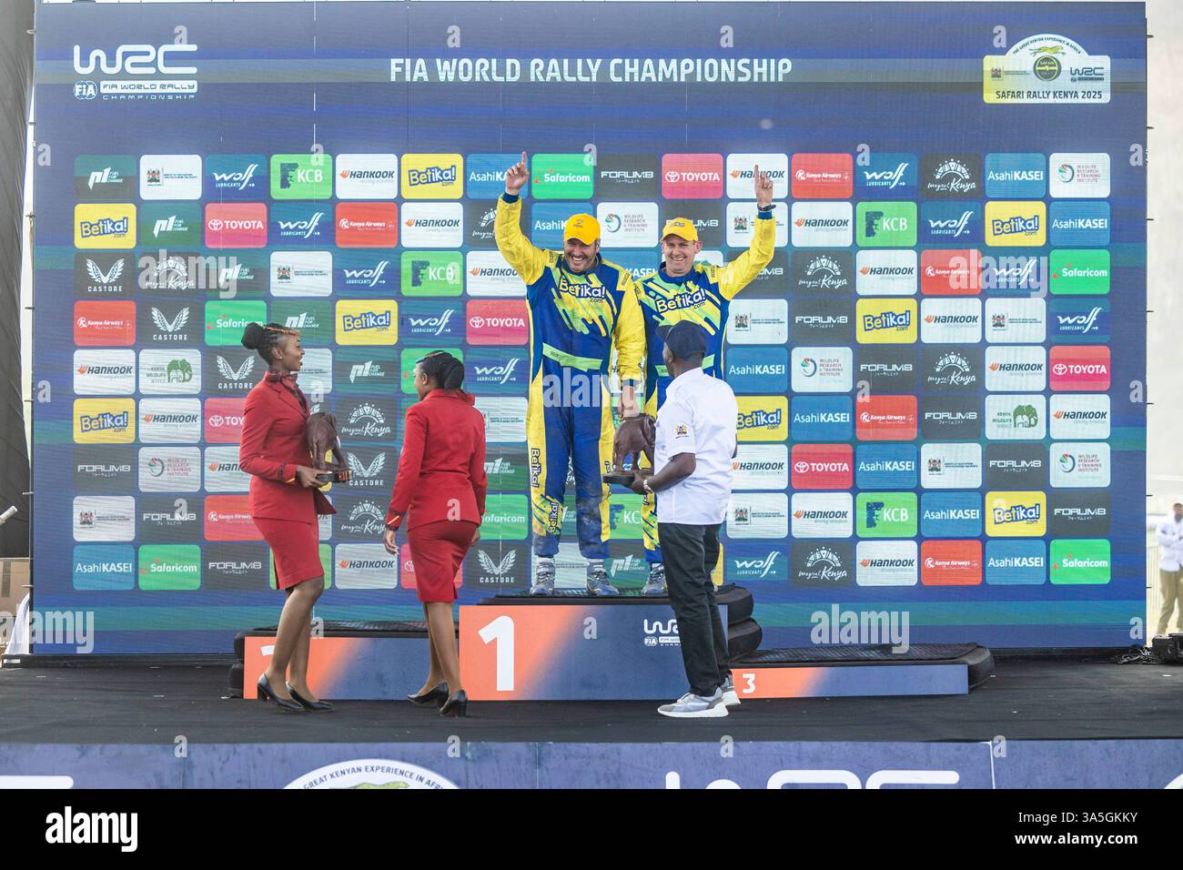 Carl TUNDO, Tim JESSOP, Ford Fiesta Rally2, podium, portrait during the ...