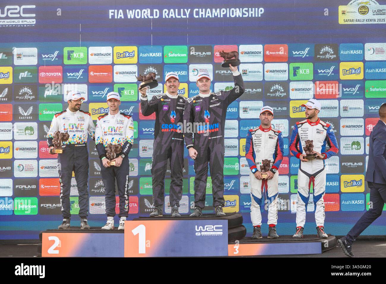 GREENSMITH Gus, Skoda Fabia RS Rally2, portrait, podium, portrait ...
