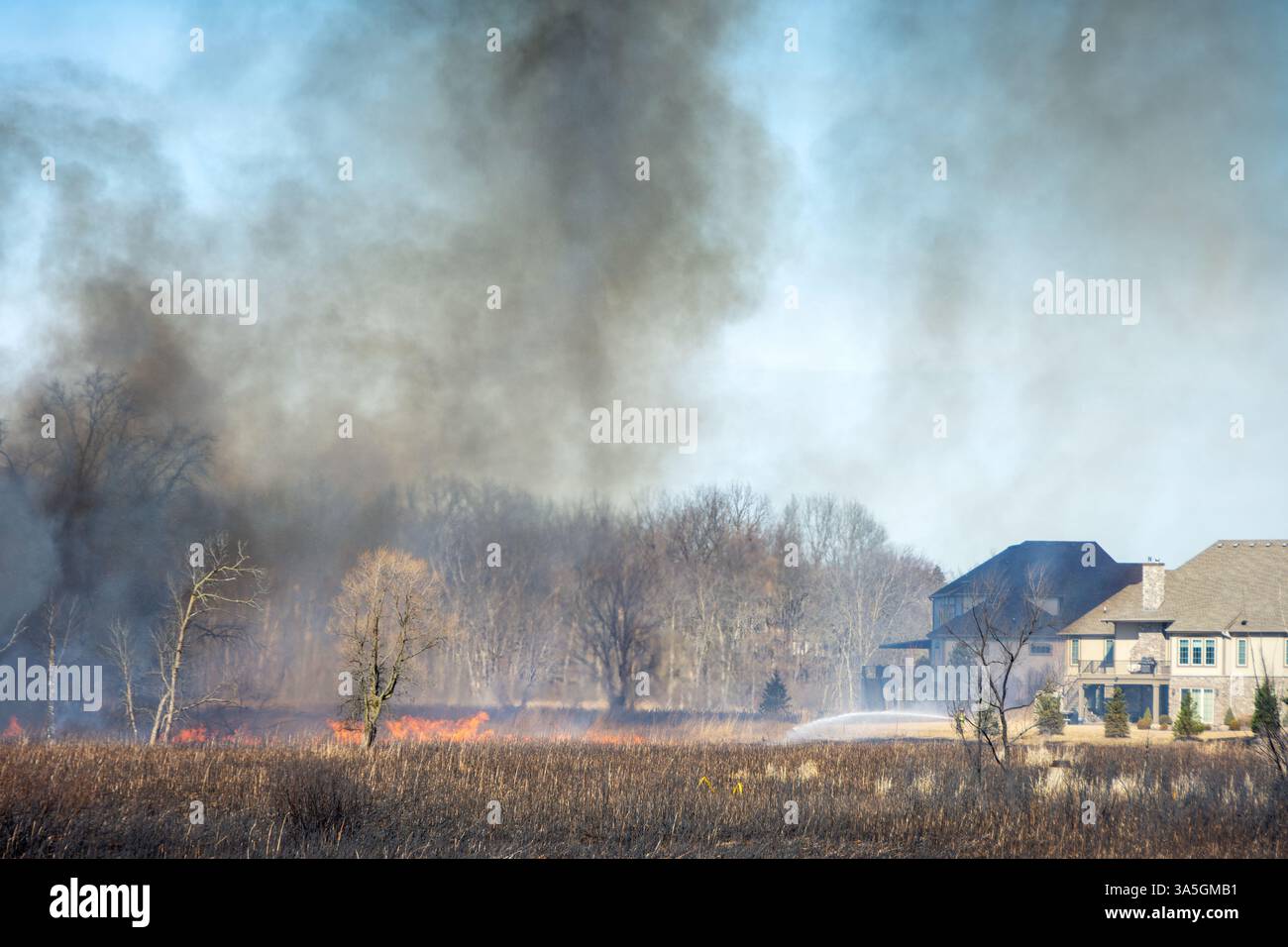 Marsh fire off of Capitol Drive in Brookfield WI on March 9, 2025 ...