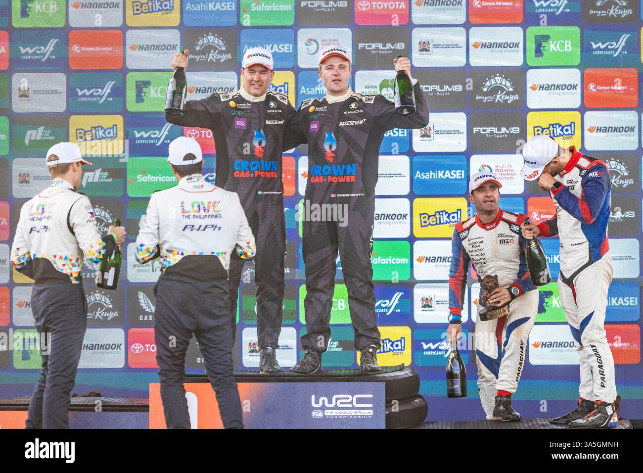 GREENSMITH Gus, Skoda Fabia RS Rally2, portrait, podium, portrait ...