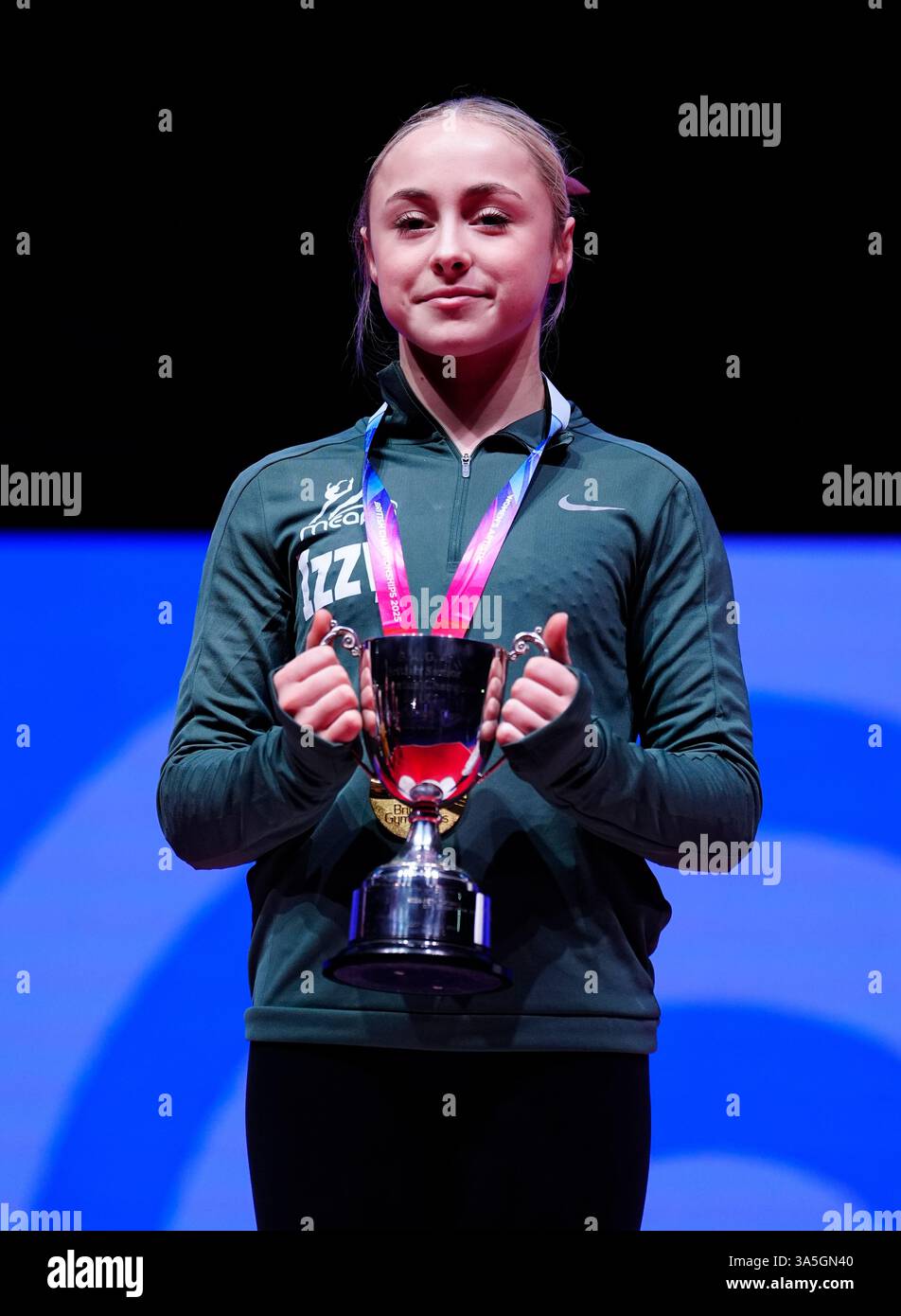 (left to right) Isabelle Priestley with the gold medal for the Women's ...