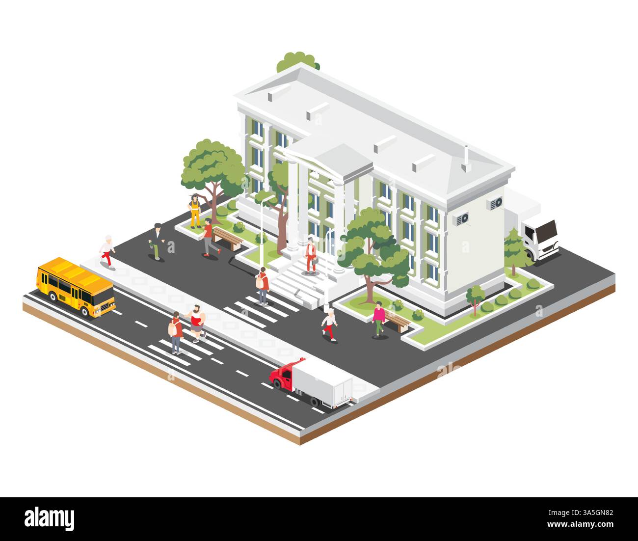 View up town hall Cut Out Stock Images & Pictures - Alamy