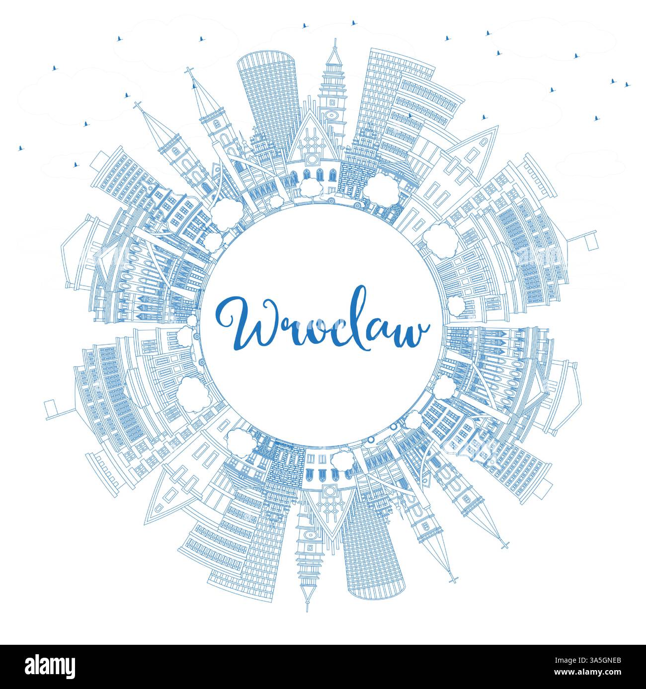 Panorama wrocław Stock Vector Images - Alamy