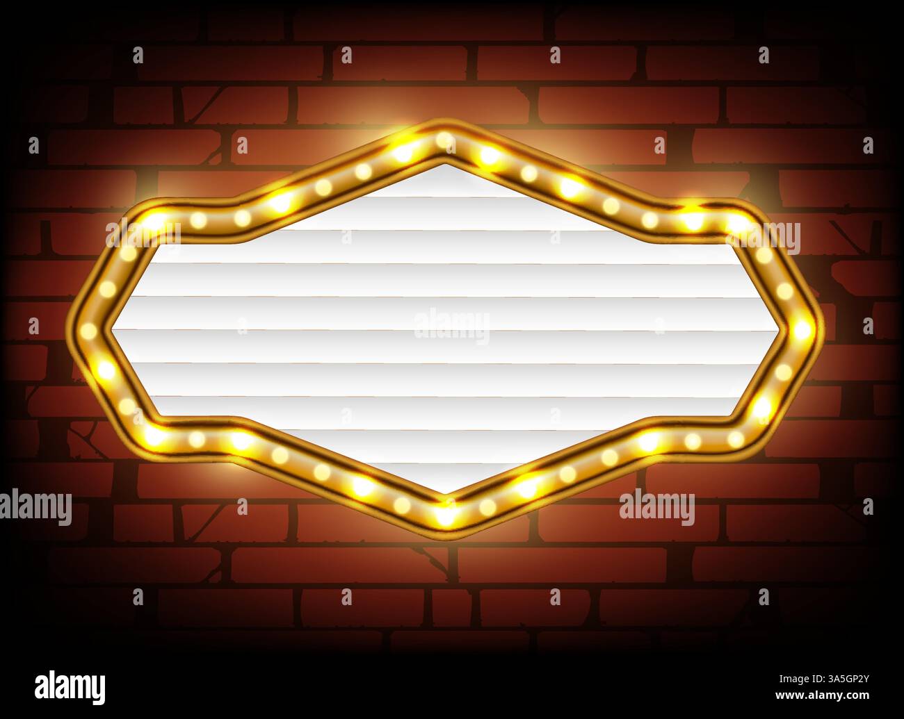 Gold shining marquee light board Stock Vector Image & Art - Alamy