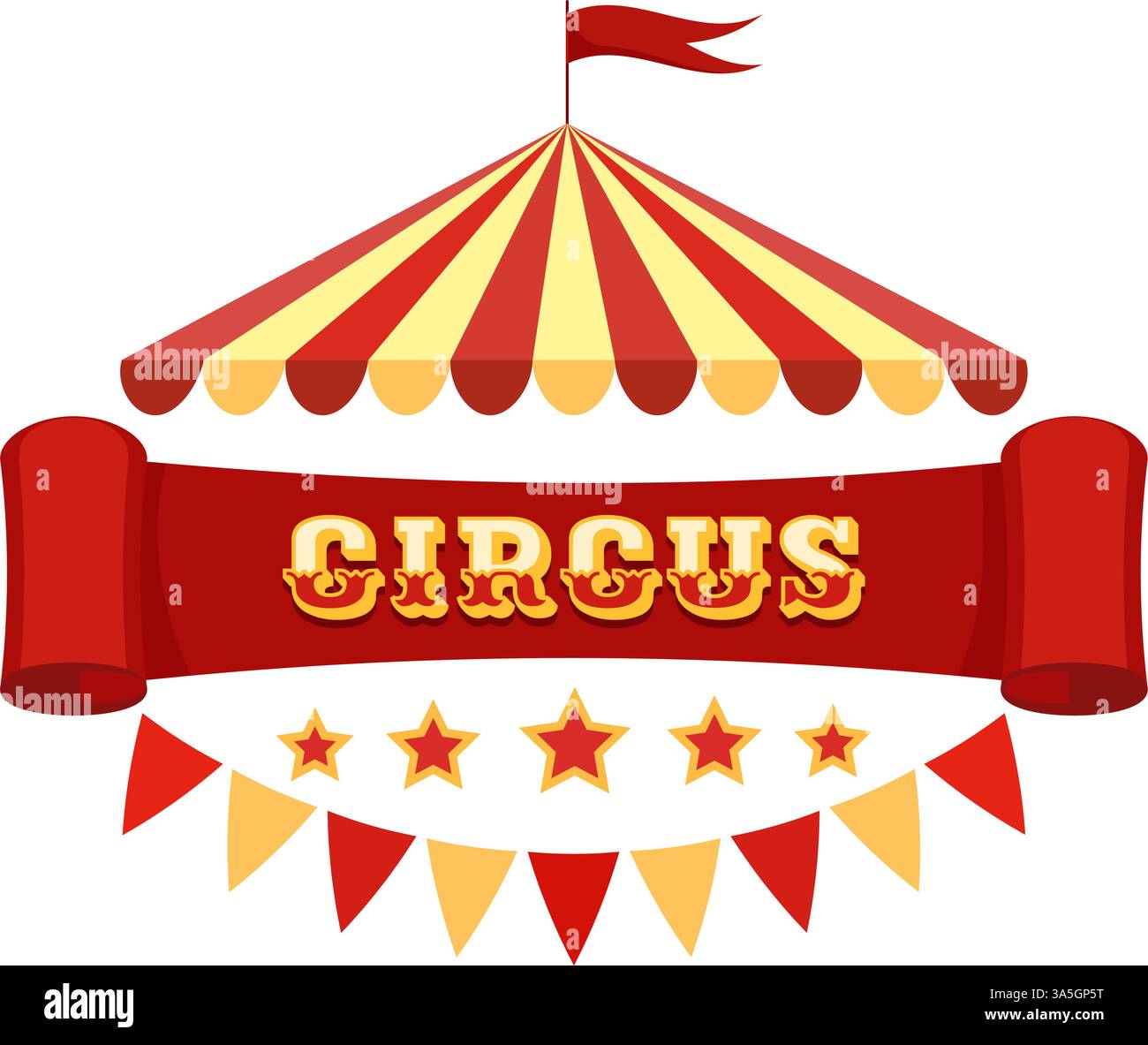 Retro circus tent with flags Stock Vector Image & Art - Alamy