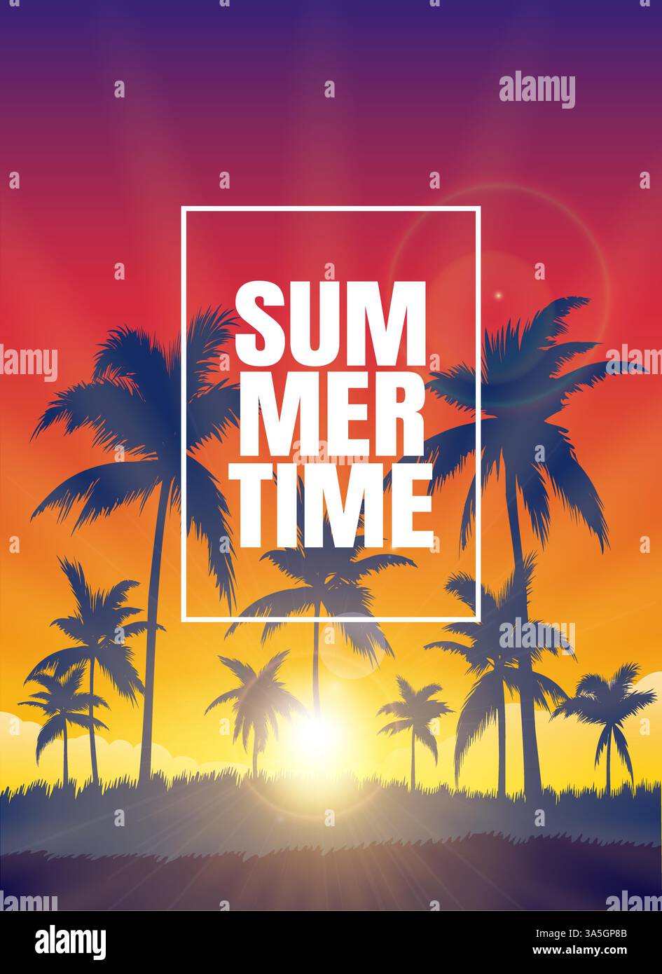 Summer tropical poster Stock Vector Image & Art - Alamy