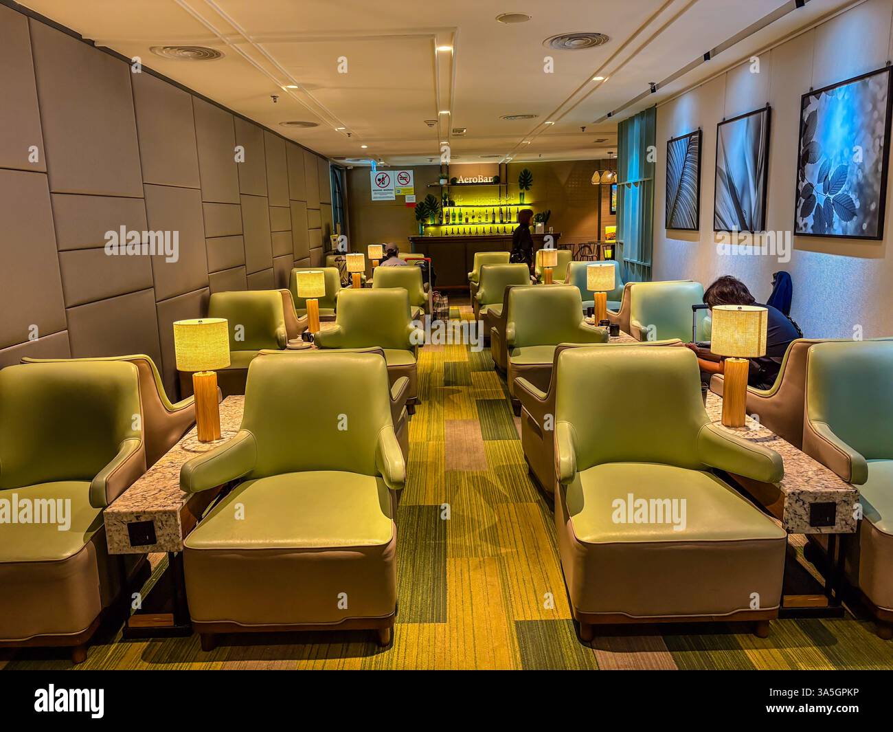 Waiting area at the Plaza Premium lounge inside Penang International ...