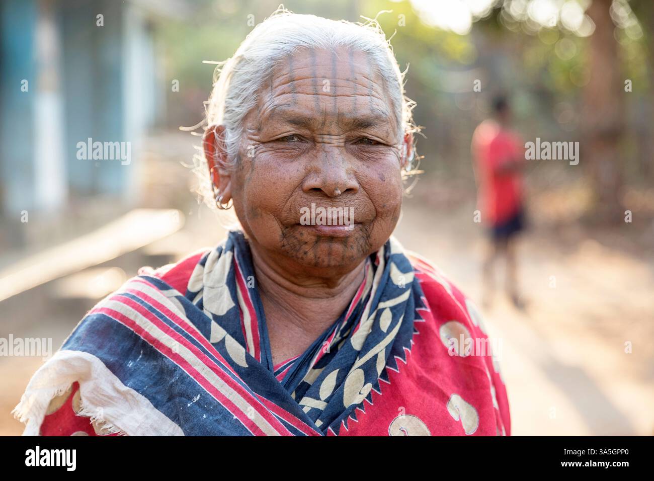 Woman from a Kutia Kondh tribe in a remote village in Orissa in India ...