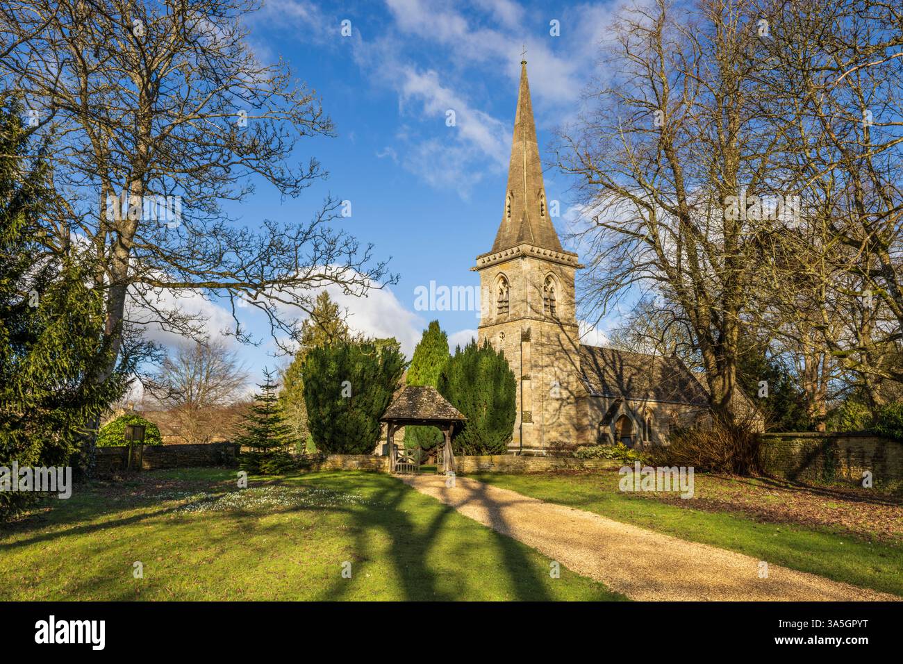 The parish church of St Mary at Lower Slaughter, Cotswolds AONB ...