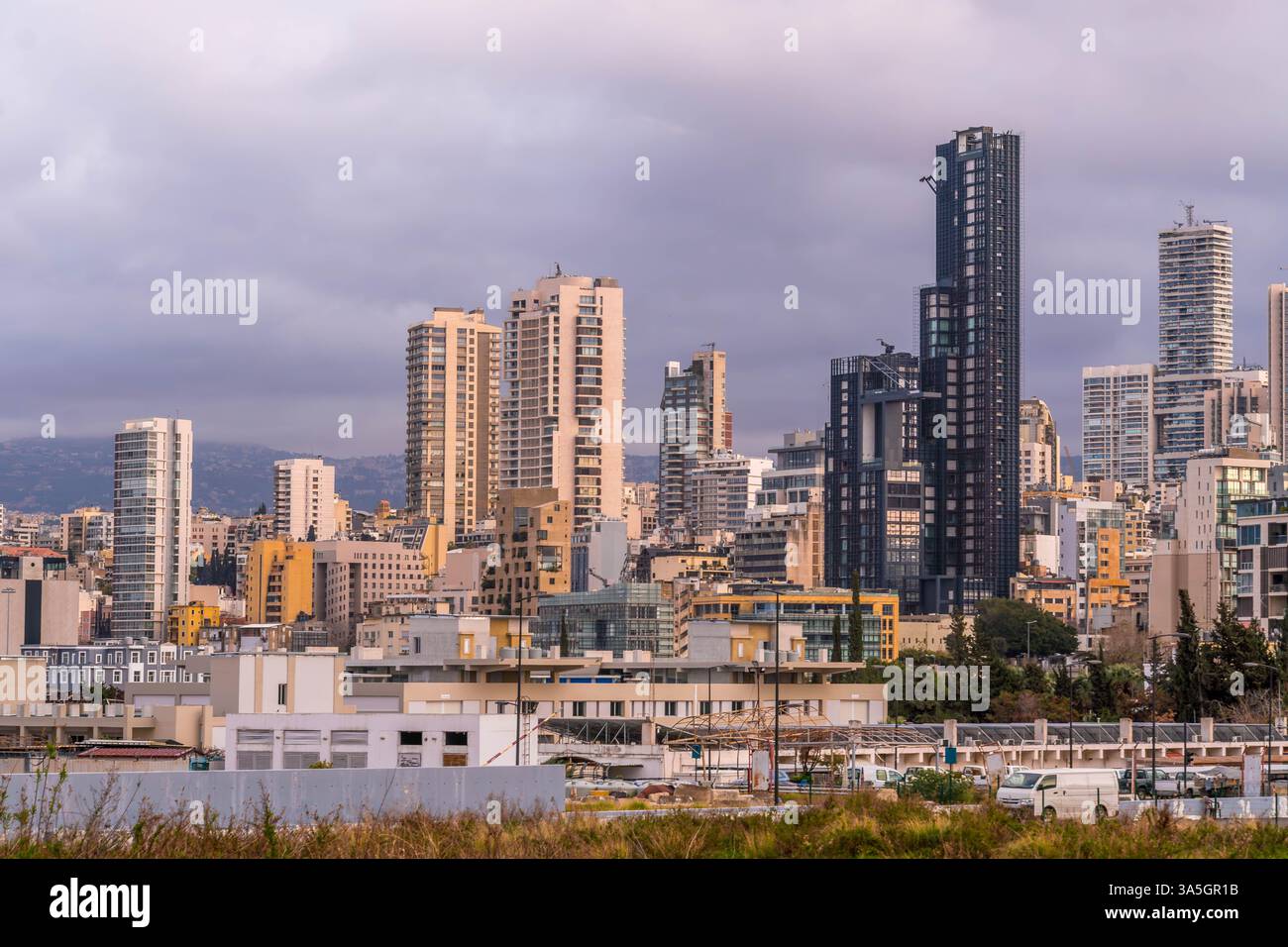 Panoramic view of Beirut, Lebanon, showcasing downtown and districts ...