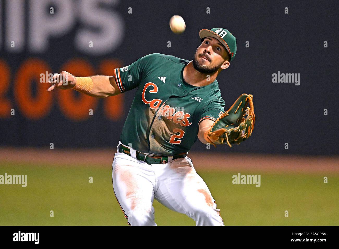 CORAL GABLES, FL - MARCH 22: Miami outfielder Derek Williams (2 ...