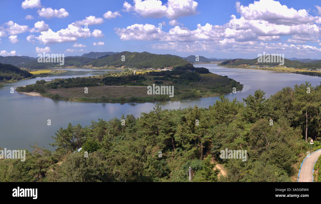 Naju City, South Korea - September 24, 2020: The Yeongsan River’s ...
